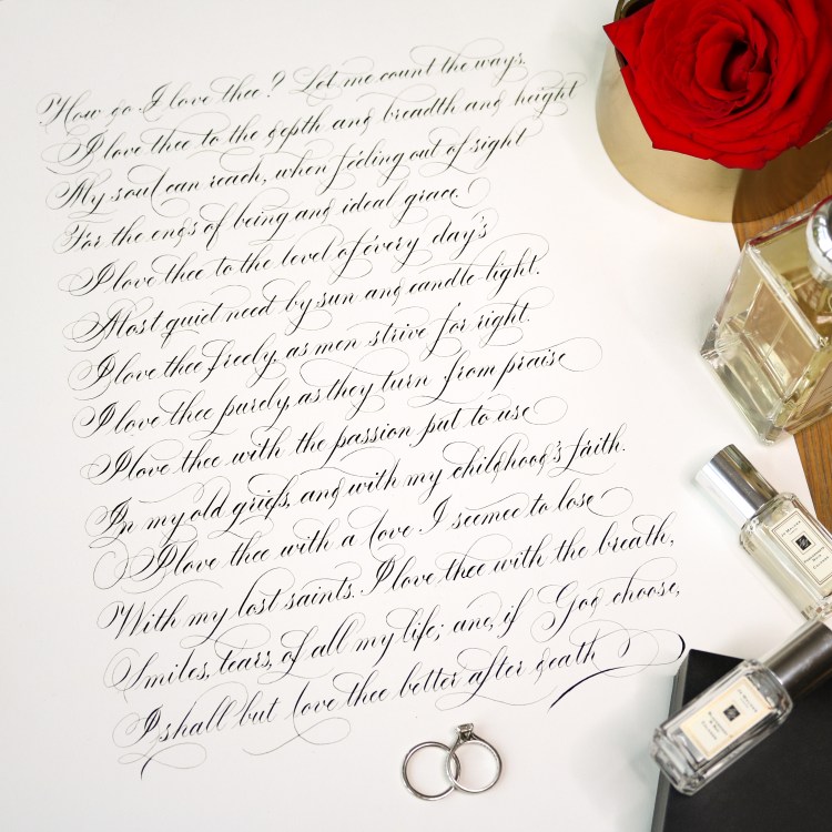 Serpentine Calligraphy – Custom hand-penned calligraphy by Janine Smith
